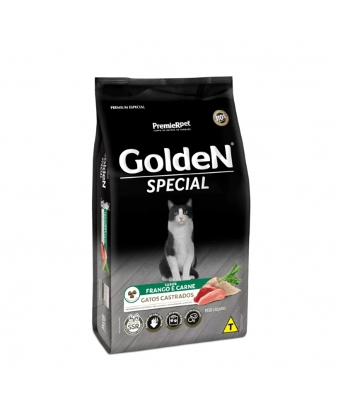 GoldeN Gatos Castrados Special Sabor Frango e Carne 3 KG